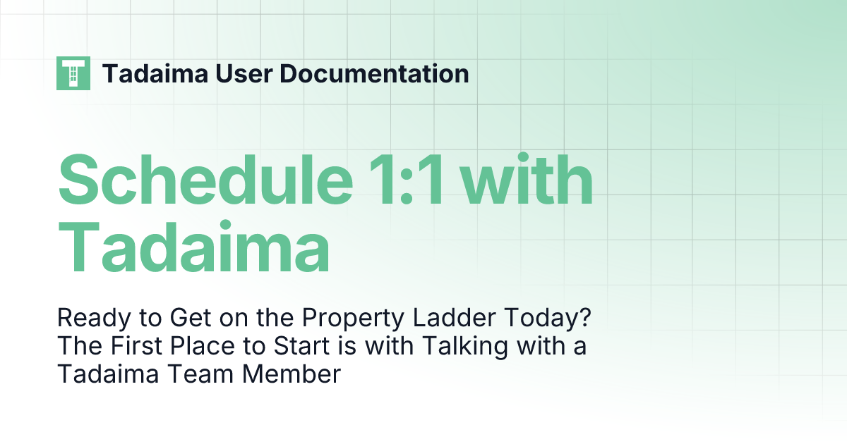 Schedule 1:1 with Tadaima | Tadaima User Documentation